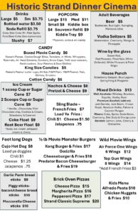 Strand Cinema Menu - Jesup Movies